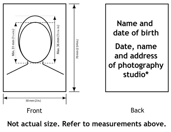 8 Canada PR Card photos $7- 50x70mm